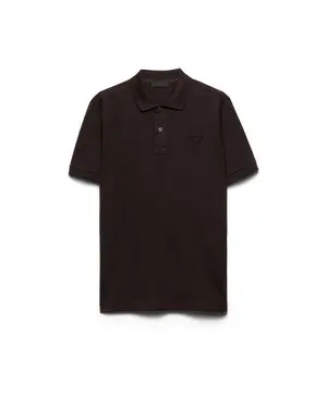 Prada Piqué Polo Shirt - Brown