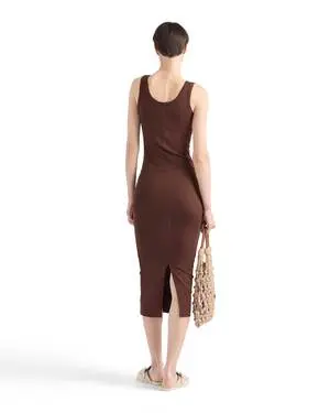 Prada Ribbed Knit Cotton Dress