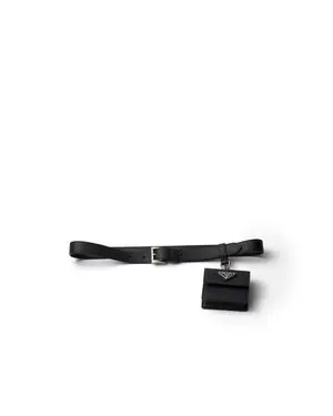 Prada Saffiano Leather Belt - Black