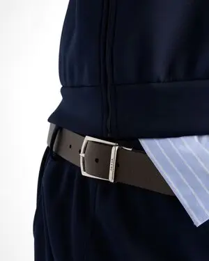 Prada Reversible Saffiano Leather Belt - Black