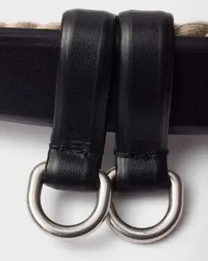 Prada Leather And Cord Belt