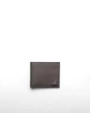 Prada Saffiano Leather Wallet Grey