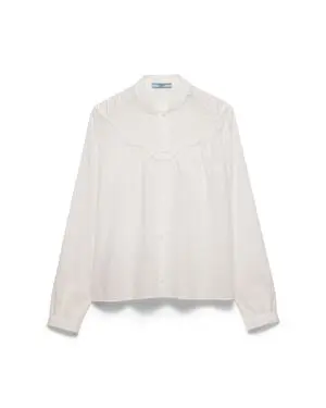 Prada Embroidered Batiste Shirt