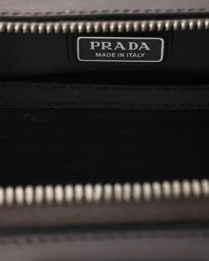 Prada Brique Medium Saffiano Leather Bag - Grey