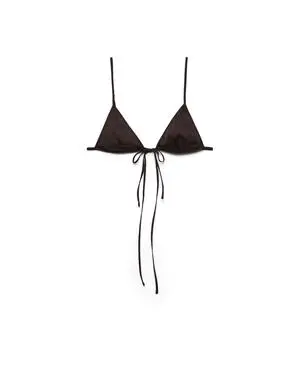 Prada Stretch Poplin Bra - Brown