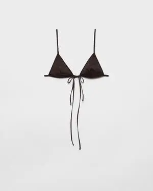 Prada Stretch Poplin Bra - Ebony