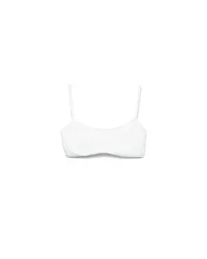 Prada Stretch Jersey Bikini Top - White