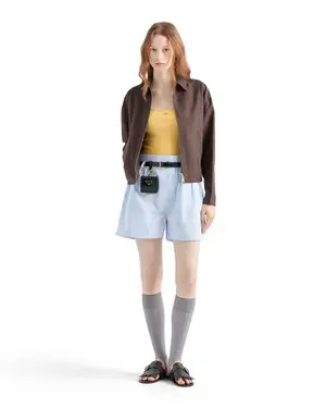Prada Ribbed Cotton Top - Yellow