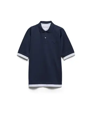 Prada Cotton Polo Hirt - Blue