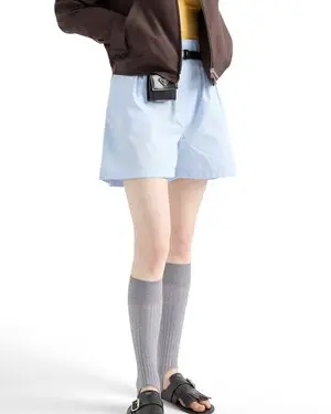 Prada Cotton Poplin Shorts