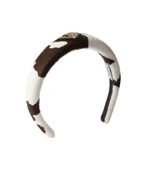 Prada Printed Headband - White/dark Brown