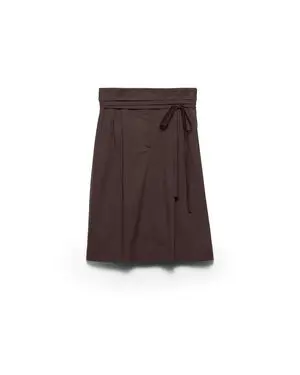 Prada Poplin Wrap Skirt - Brown