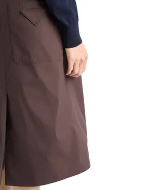 Prada Poplin Wrap Skirt - Brown