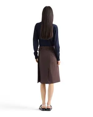 Prada Poplin Wrap Skirt - Brown