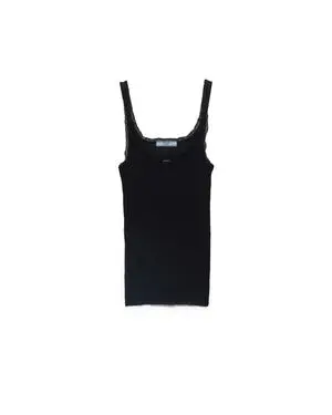 Prada Ribbed Knit Top - Black