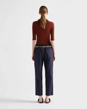 Prada Cotton Poplin Straight Leg Pants