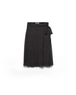 Prada Printed Chiffon Wrap Skirt