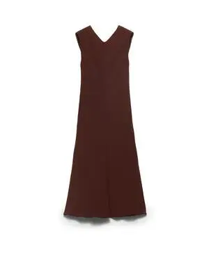 Prada Satin Crepe Midi-dress - Brown