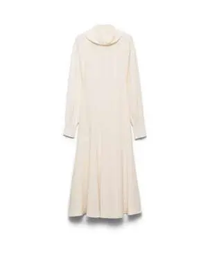 Prada Silk Broadcloth Midi-dress - Neutral