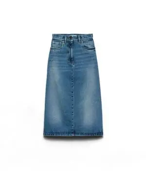 Prada Flared Denim Skirt