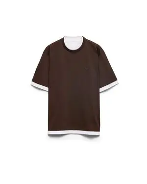Prada Cotton T-hirt - Brown