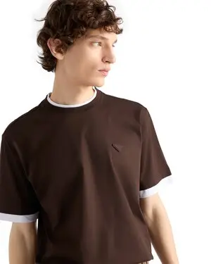 Prada Cotton T-hirt - Brown