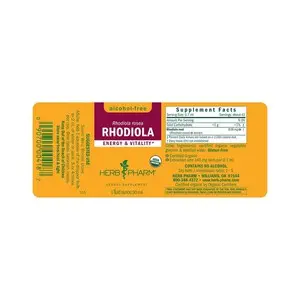 HERB PHARM Rhodiola Alcohol-free 30 Ml