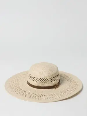 Karl Lagerfeld Wide Brim Hat - Natural
