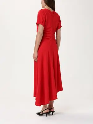 MEIMEIJ Meimei Draped Twist Dress - Red