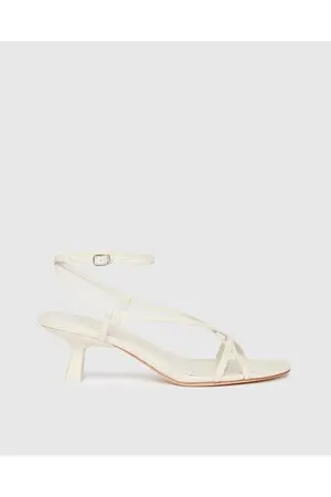 Paige Emeline Leather Sandals - Silver