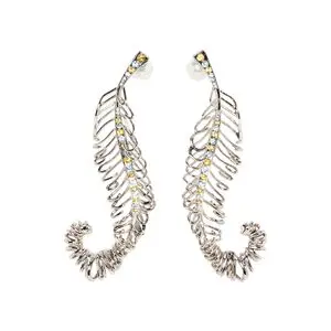 Marni Metal 'rain' Earrings - Blue