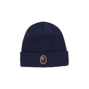 A BATHING APE Ape Head Knit Cap - Blue