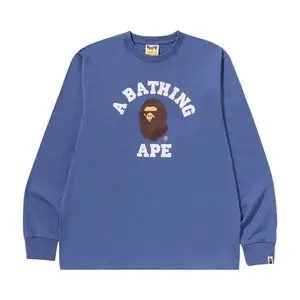 A BATHING APE College Long-sleeve Tee 'navy - Blue