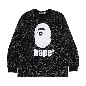 A BATHING APE Neon Camo Long-sleeve Tee - Black