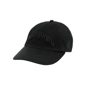 Palm Angels Curved Logo Cap - Black