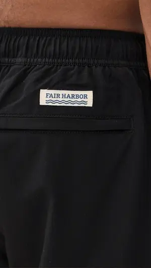 FAIR HARBOR The Anchor 6 Swim Trunks - Black