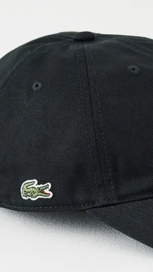 Lacoste Cotton Twill Cap - Black