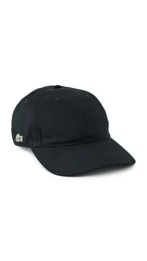 Lacoste Cotton Twill Cap - Black