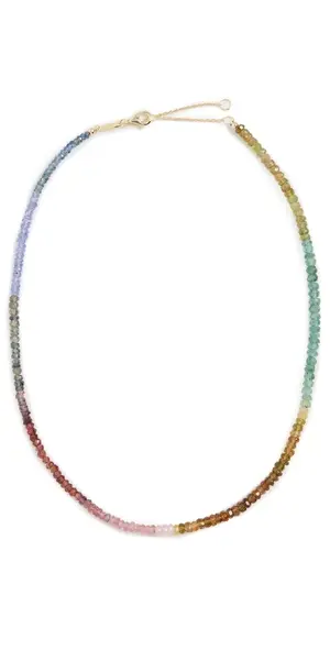Shashi Aisha Gemstone Necklace - Muted Rainbow