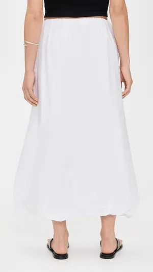 Enza Costa Poplin Bubble Skirt