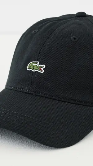 Lacoste Cotton Twill Cap - Black