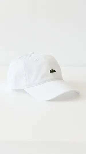 Lacoste Cotton Twill Cap - White