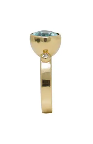 Anzie Classique Oval Ring With Sapphire And Diamonds - Green