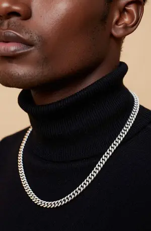 MR. ETTIKA Ettika Curb Chain Necklace - Silver