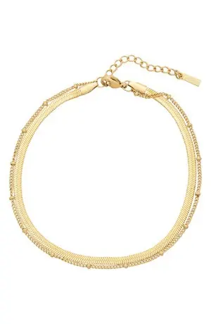 ST. MORAN Layered Chain Anklet - Gold