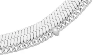 ST. MORAN Layered Chain Anklet - Silver