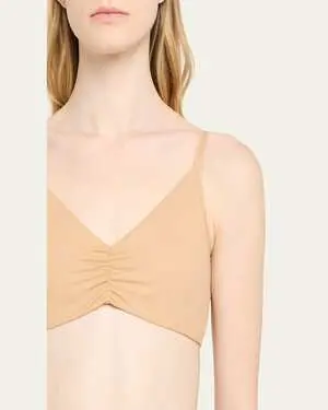 Commando Shirred Cotton Bralette