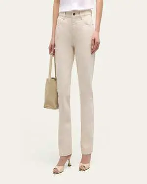 Lafayette 148 New York Cropped Straight-leg Jeans