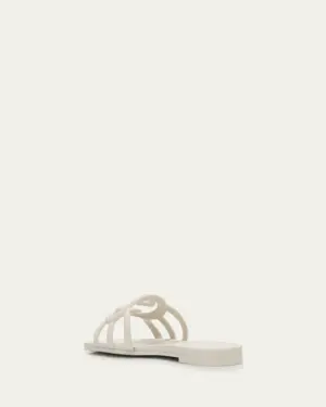 Gucci Palma Gg Rubber Flat Slides - Black