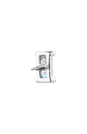 MARIA TASH Diamond Baguette Single Stud Earring - White Gold